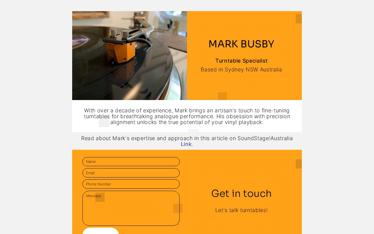 Mark Busby - Turntable Specialist